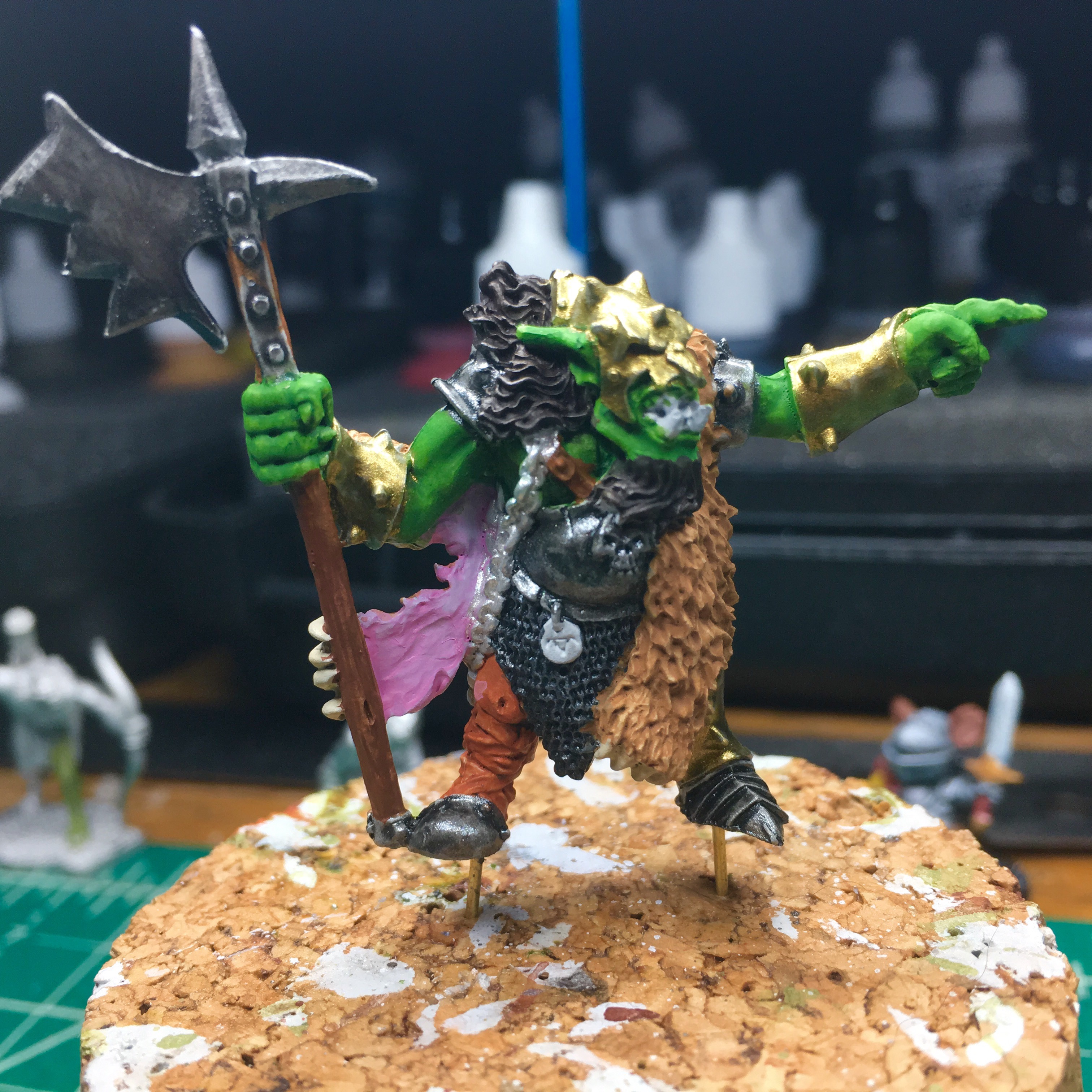 Orc Champion WIP – Chainmail Miniatures